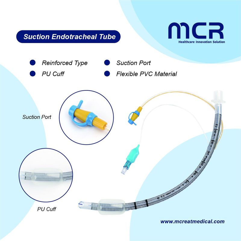 Reinforced Disposable Endotracheal Tube With Suction Port Micro Thin PU ...