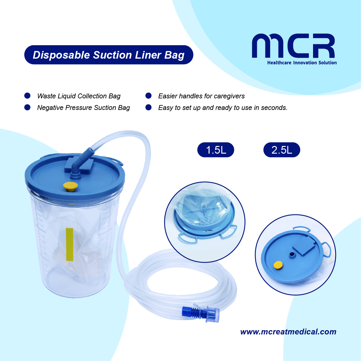 Disposable Collection Fluid Negative Pressure Suction Liner Suction ...